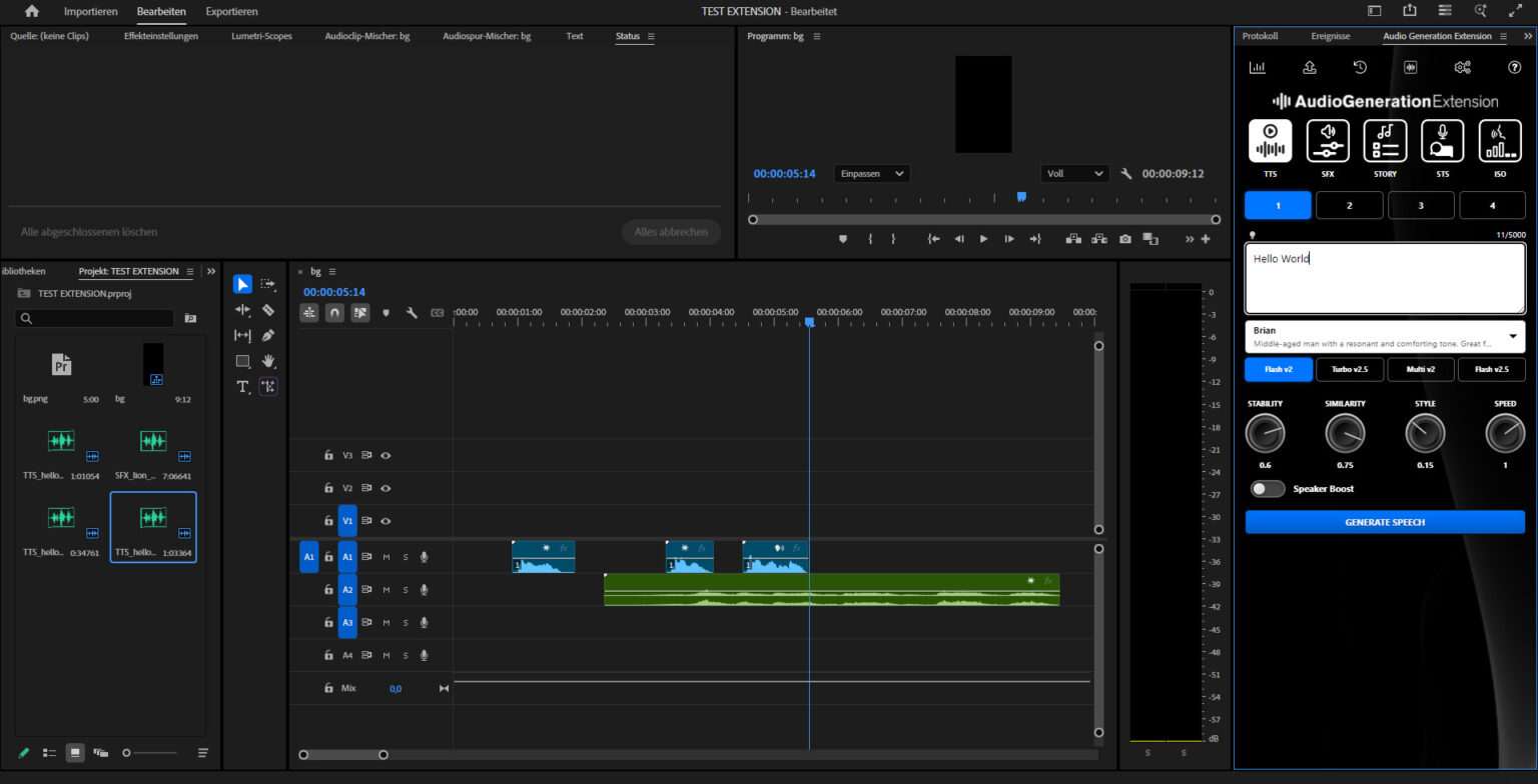 Audio Generation Plugin for Adobe Premiere Pro | Text to Speech & Sound ...